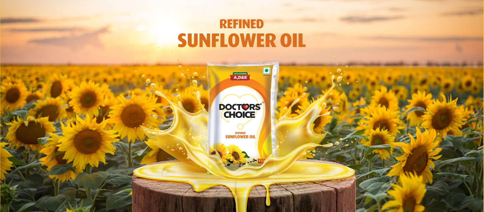 Omega-6 Rich Refined Sunflower Oil for Cooking