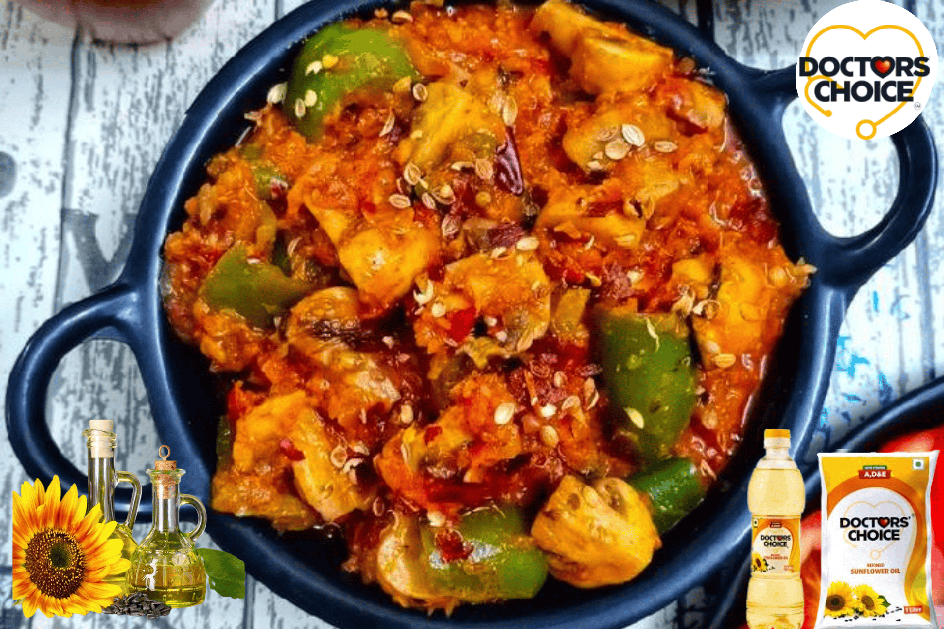 Kadai Mushroom Recipe - Sunflower Oil